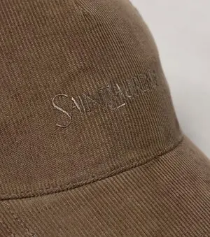 Saint Laurent Corduroy Baseball Cap - Beige
