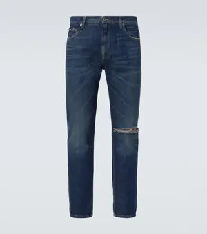 Dolce & Gabbana Distressed Slim Jeans - Blue
