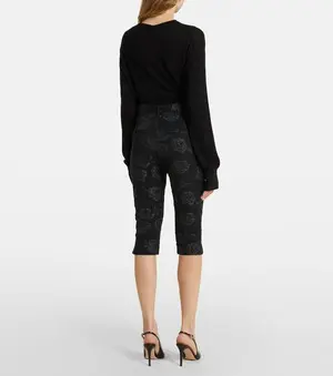 Remain Birger Christensen Floral Jacquard Capri Pants