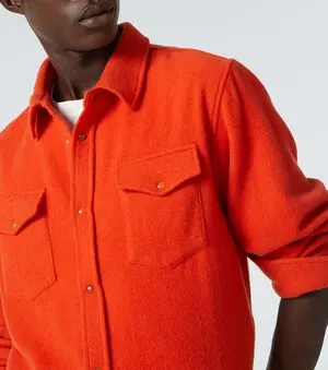 GOD'S TRUE CASHMERE Fire Cashmere Shirt - Red