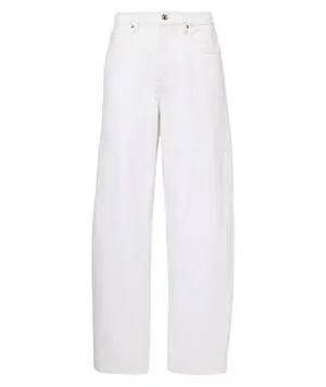 FRAME Low Slung Barrel-leg Jeans - White
