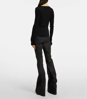 Rick Owens Cropped Virgin Wool Sweater