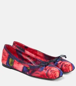 CHRISTIAN LOUBOUTIN Christian Louboutin Mamadrague Floral Satin Ballet Flats Multicoloured