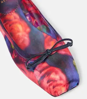 CHRISTIAN LOUBOUTIN Mamadrague Floral Satin Ballet Flats