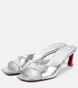 CHRISTIAN LOUBOUTIN Condora 55 Metallic Mules