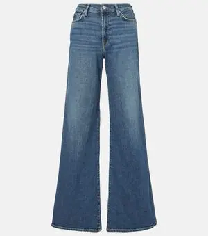 7 For All Mankind Luxe Vintage High-rise Wide-leg Jeans - Blue