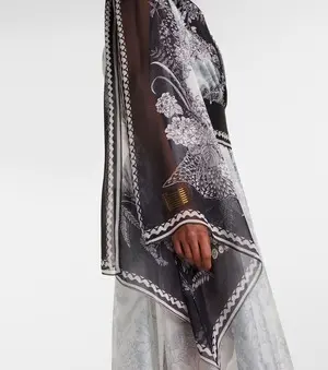 Elie Saab Printed Silk Chiffon Blouse