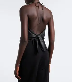 Stouls Rosie Halterneck Leather Top
