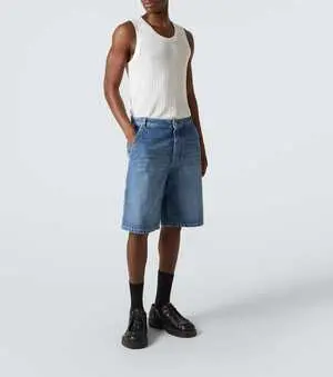 Bottega Veneta High-rise Bermuda Denim Shorts