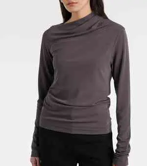 TOTEME Draped Jersey Top - Grey