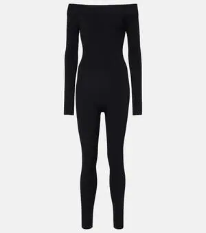 Alaïa Off-shoulder Catsuit - Black