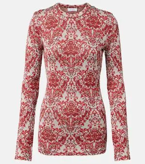 Rabanne Paisley Print Top - Red