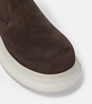Rick Owens Beatle Suede Ankle Boots - Brown