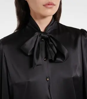 Dolce & Gabbana Tie-neck Silk-blend Blouse