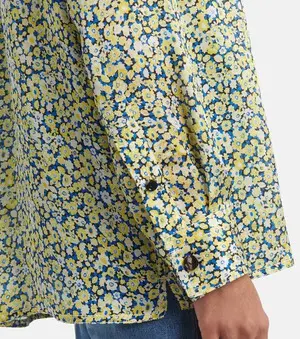 Bottega Veneta Daisy Floral Silk Charmeuse Shirt - Multicoloured