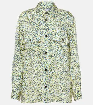 Bottega Veneta Daisy Floral Silk Charmeuse Shirt - Multicoloured