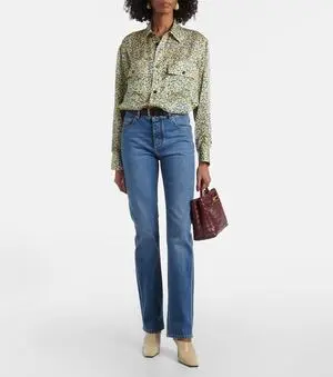 Bottega Veneta Daisy Floral Silk Charmeuse Shirt - Multicoloured