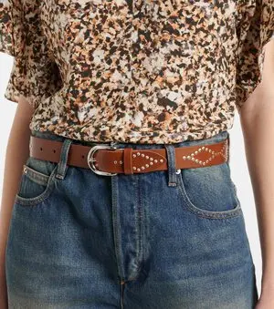 Isabel Marant Étoile Studded Leather Belt - Brown