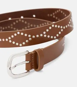 Isabel Marant Étoile Studded Leather Belt - Brown
