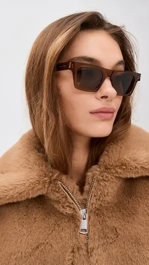Saint Laurent Sl 719 Sunglasses - Brown-brown-brown