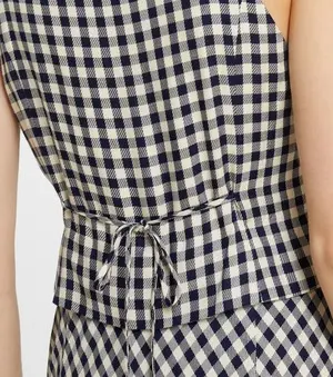 Rixo Kimmy Checked Maxi Dress - Blue