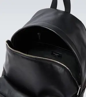 Saint Laurent City Leather Backpack - Black