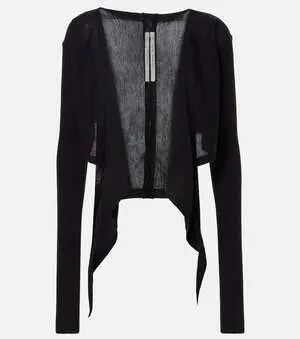 Rick Owens Cropped Virgin Wool Sweater