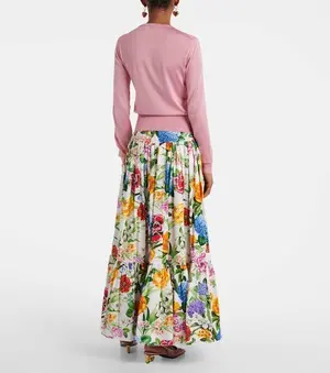 Dolce & Gabbana Floral-appliqué Silk Sweater