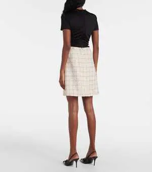 Versace Embellished Tweed Miniskirt