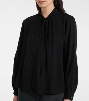 Velvet By Graham & Spencer Gabrielle Draped Rayon Challis Blouse