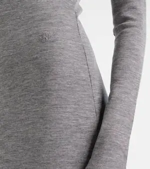 JIL SANDER Virgin Wool Midi Dress - Grey