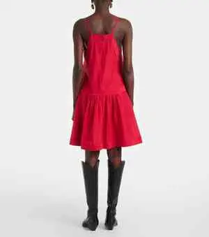 MARANT ETOILE Danielle Cotton-blend Minidress - Red