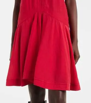 MARANT ETOILE Danielle Cotton-blend Minidress - Red