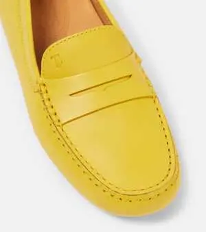 TOD'S Gommino Metallic Leather Driving Shoes
