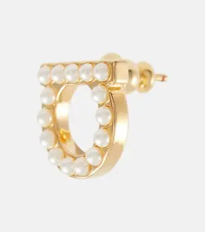 FERRAGAMO Gancio Faux Pearl-embellished Earrings