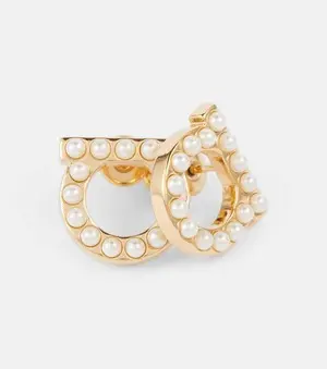 FERRAGAMO Gancio Faux Pearl-embellished Earrings