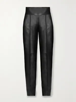 Alexandre Vauthier Leather Slim-leg Trousers