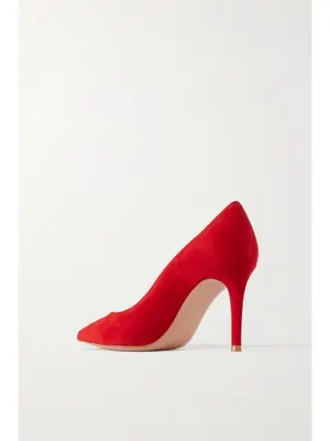 GIANVITO ROSSI 85 Suede Pumps - Red
