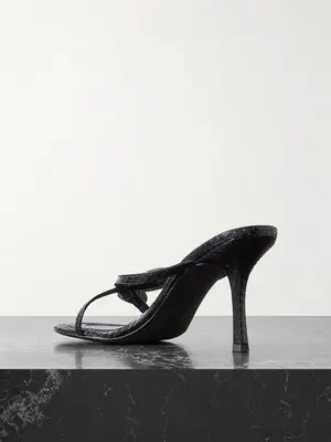 Alexander Wang Dome Snake-effect Leather Sandals