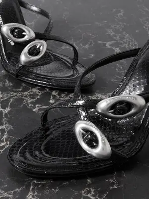 Alexander Wang Dome Snake-effect Leather Sandals