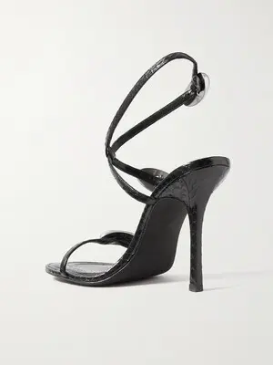 Alexander Wang Dome Snake-effect Leather Sandals