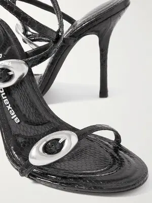 Alexander Wang Dome Snake-effect Leather Sandals