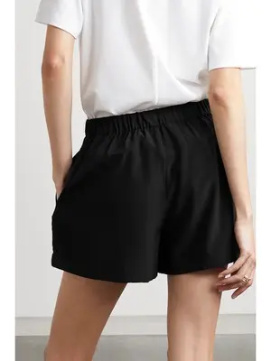 NILI LOTAN Frances Silk-crepe Shorts