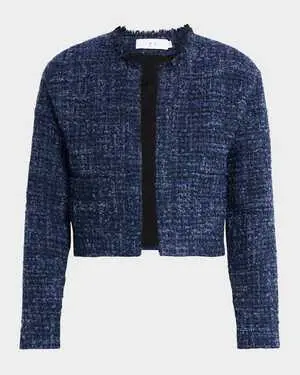 IRO PARIS Iro Baluna Tweed Jacket - Blackblue Denim