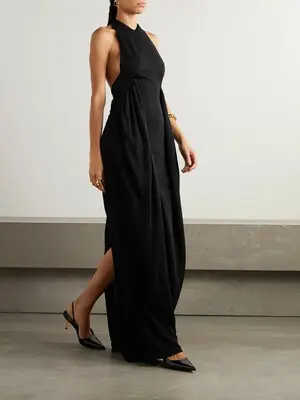 Givenchy Draped Crepe Halterneck Gown