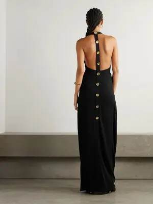 Givenchy Draped Crepe Halterneck Gown