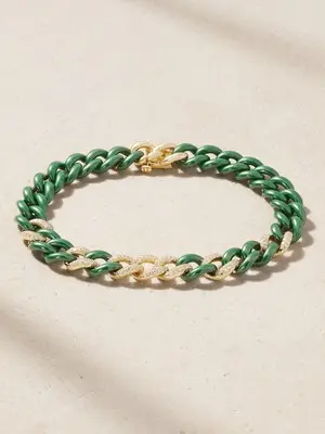 Shay Medium Link Bracelet - Green