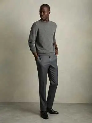 REISS Vince Wool Argyle Crew-neck Jumper
