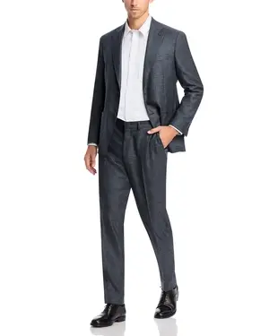 Vince Melange Solid Slim Fit Suit Pants - Grey