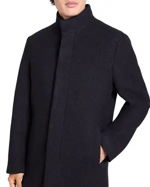 Theory Belvin Wool Coat - Phantom Melange